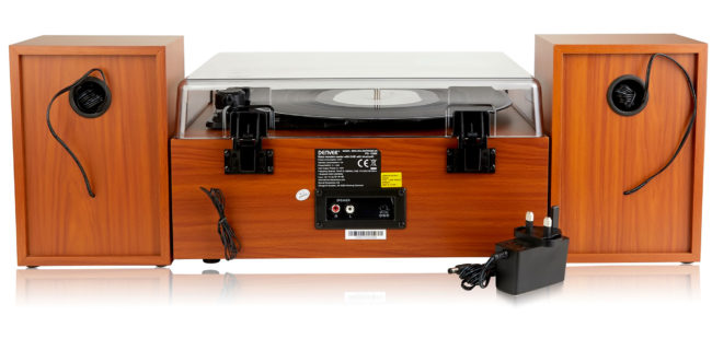 Denver MRD-105 Light Wood - 7-in-1 Record Player Hi-Fi System With 2.4 ...