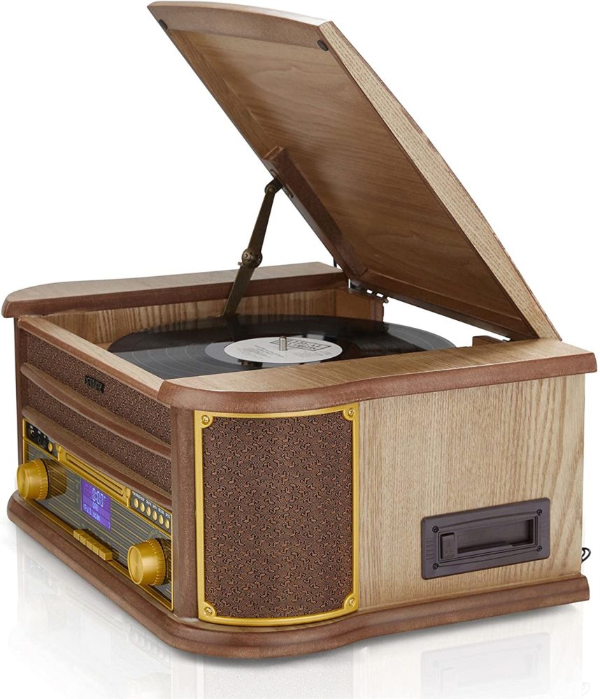 Denver MRD-51BT Record Player With Speakers - CD Player/DAB Radio/FM ...