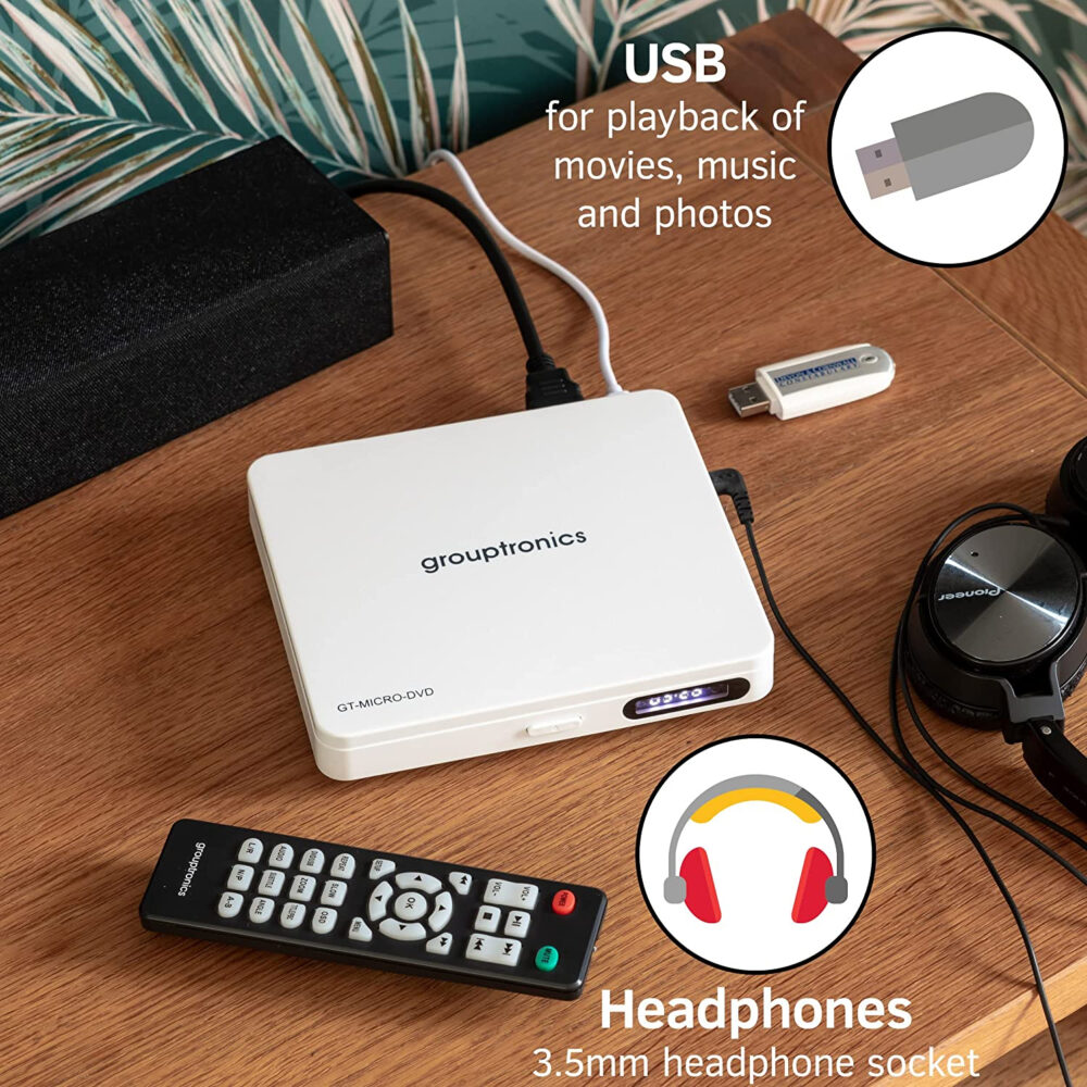 Grouptronics GT-Micro-DVD Small Mini Multi Region HDMI DVD Player For ...